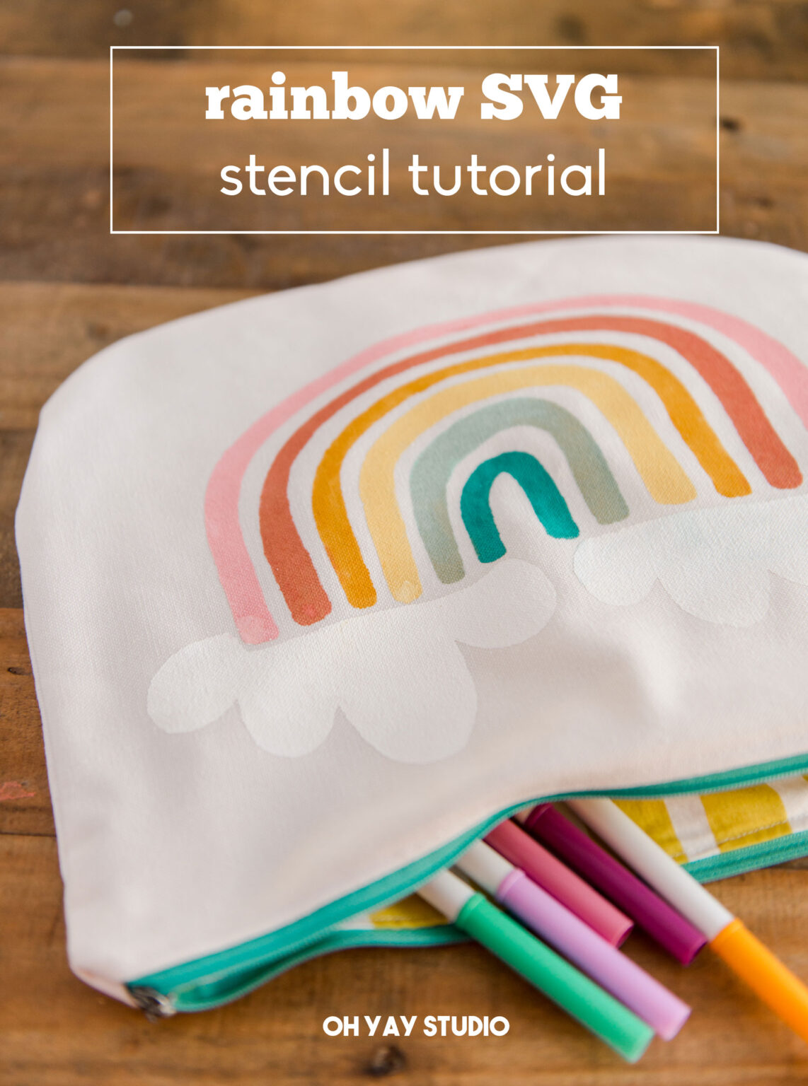 How to make a rainbow stencil using a Cricut! – oh yay studio – Color ...