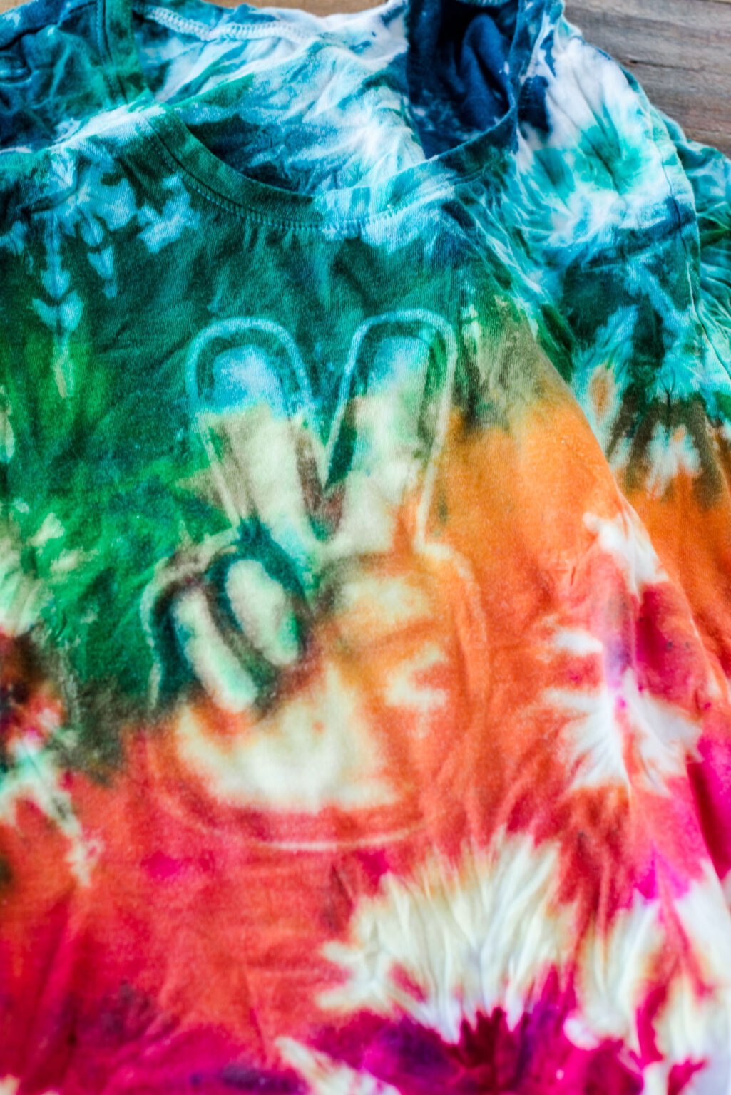 Peace sign tie dye resist! – oh yay studio – Color + Painting + Making ...